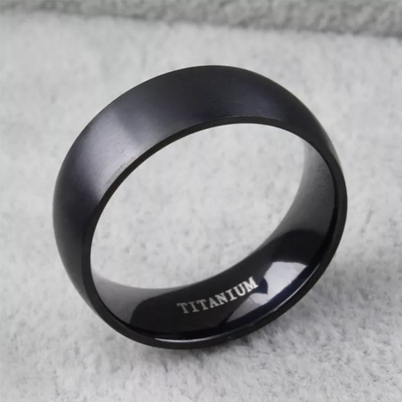 Accessories | Black Titanium Ring For Men | Poshmark